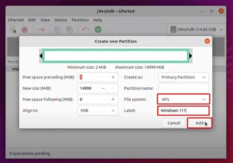 How To Create A Windows 10 11 Bootable Usb On Ubuntu Using Gparted
