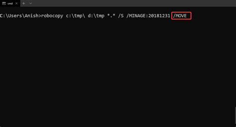 How To Use Robocopy Command To Copy Files Previous Dates Anish Mandal