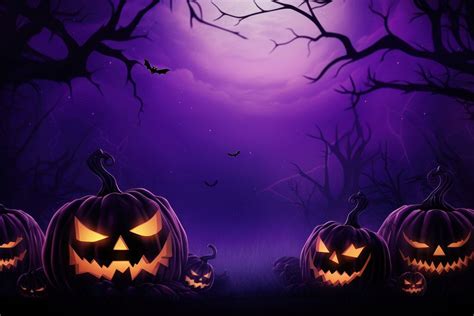 Halloween Purple Anthropomorphic Design Free Photo Illustration