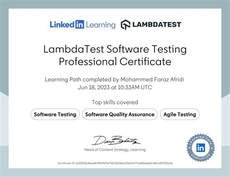 Mohammed Faraz Afridi On Linkedin Certificate Of Completion