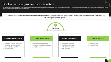 Guidebook For Executing Business Market Intelligence Brief Of Gap Analysis For Data Evaluation