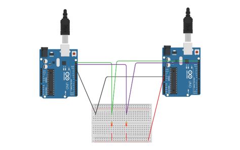 Circuit Design Connessione I2c Tinkercad