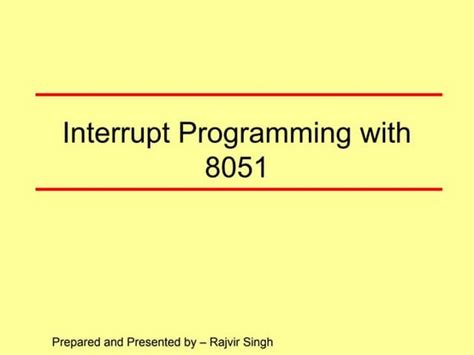Timer And Counter In 8051 Microcontroller Ppt