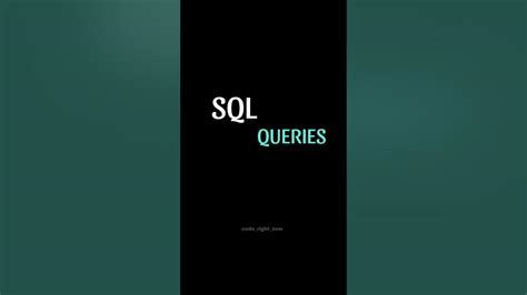 sql queries sql sqlinterviewquestionsandanswers sqlite sqlinterviewquestions youtube