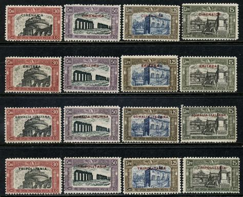 Italian Colonies 1928 Militia Ii Issue Complete Tour Of The 4