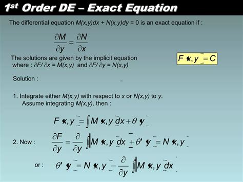 First Order Linear Differential Equation Pptx