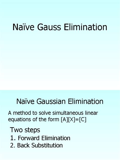 Gaussian Elimination Pdf Determinant Matrix Mathematics