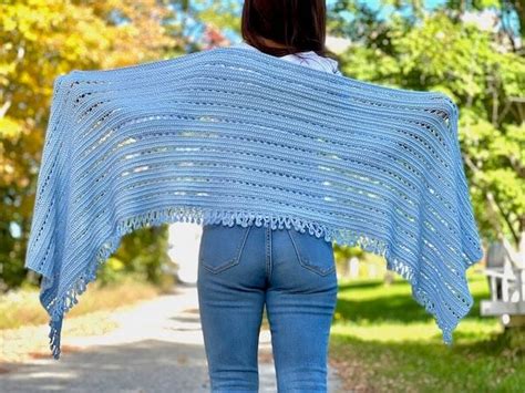 Easy Rectangular Crochet Shawl Pattern Wrap Zamiguz