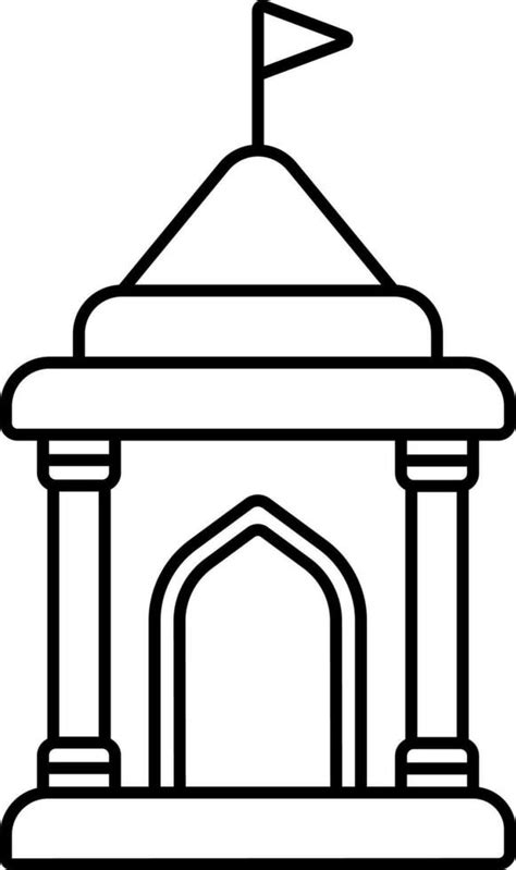Isolated Hindu Temple Icon In Line Art 24181789 Vector Art At Vecteezy
