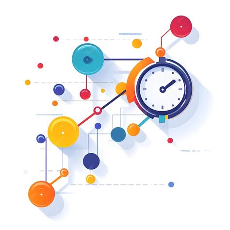 Flat Glossy Timeline Interface Representing Project Milestones Concept