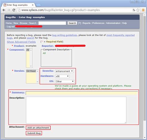 bugzilla使用说明 sylixos wiki