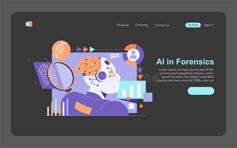 Forensics Technologys Flat Vector Illustration Stock Vector Illustration Of Virtual Security