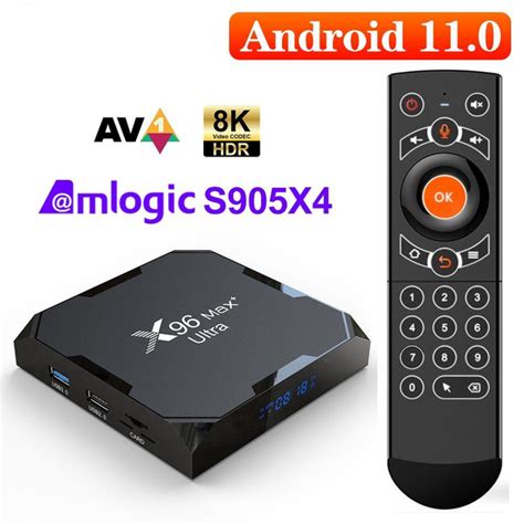 2022 X96max Plus Ultra Tv Box Android 11 Amlogic S905x4 4gb 64gb Tvbox