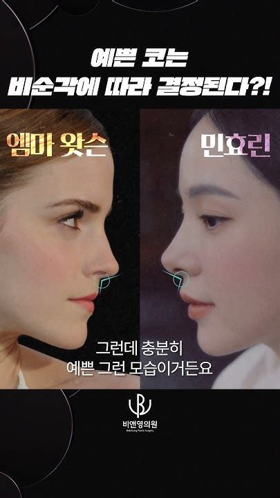 서양인과 동양인의 비순각코와 입술의 각도 차이점 비앤영 Youtube