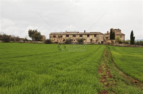 托斯卡人住房建筑绿色国家财产房子农家风景农村建筑学乡村高清图片下载 正版图片321260336 摄图网