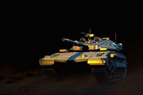 어두운 연기 배경 고립 된 고해상도 군대 개념 군사 3d 일러스트에 공격하지 실제 디자인회색 무거운 탱크 3차원 형태에 대한 스톡 사진 및 기타 이미지 Istock