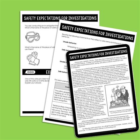 Science Safety Activities Freebie Science Safety Activities Science Safety Science Activities