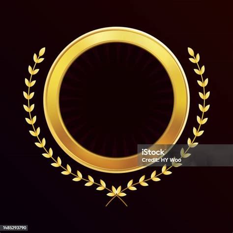 로열 골드 메달 월계관 수상자 반짝이는 배지 엠블럼 라벨 1위에 대한 스톡 벡터 아트 및 기타 이미지 1위 Championship 경쟁 Istock