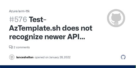 Test Aztemplatesh Does Not Recognize Newer Api Versions In Reference · Issue 576 · Azurearm