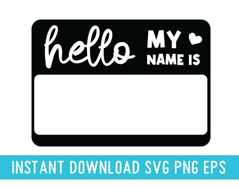 Hello My Name Is Svg File Red Hello Tag Svg File 519733 Svgs Images And Photos Finder