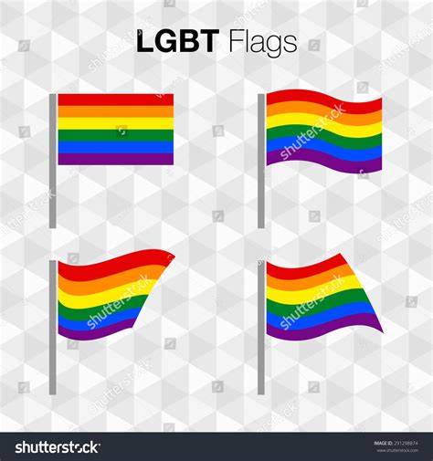 Lgbt Pride Flags Sign Rainbows เวกเตอร์สต็อก ปลอดค่าลิขสิทธิ์