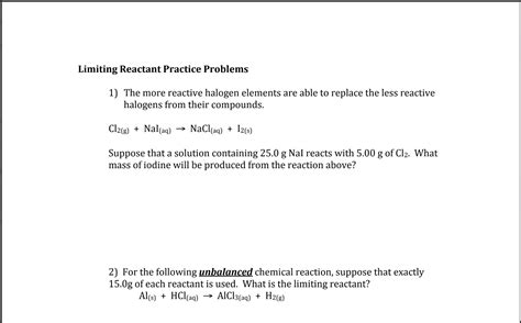 Limiting Reactant Explained Step By Step Guide Practice Problems CHEMDUNN