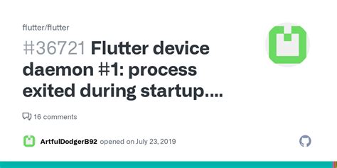 Flutter Device Daemon Process Exited During Startup Exit Code Stderr Where Is Not