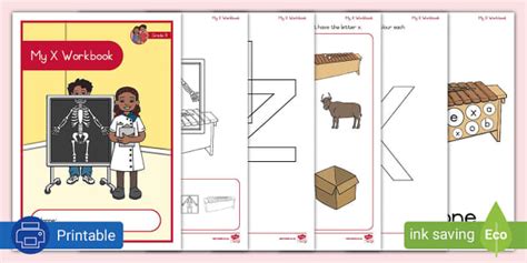 Grade R English Phonics Workbook Letter X