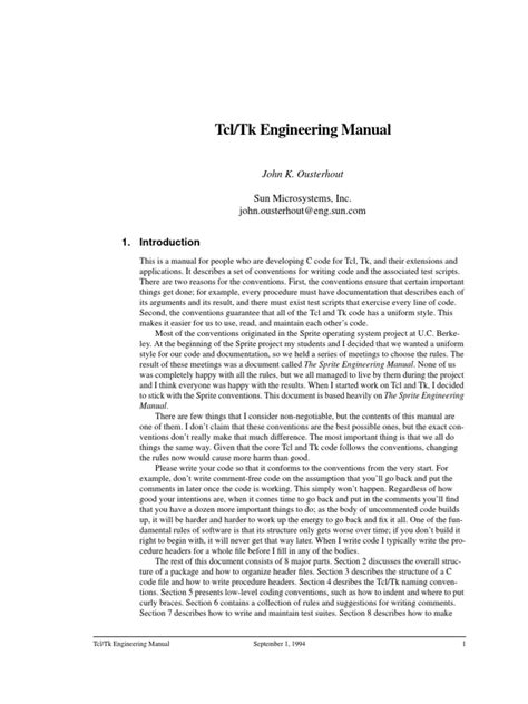 Tcltk Engineering Manual Sun Microsystems Inc Pdf Parameter