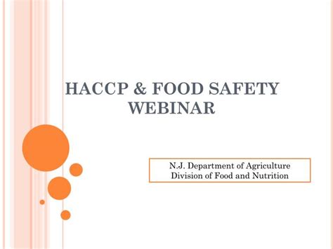Ppt Haccp And Food Safety Webinar Powerpoint Presentation Free Download Id 1983857