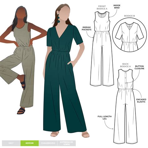 Shannon Jumpsuit Sewing Pattern Casual Patterns Style Arc