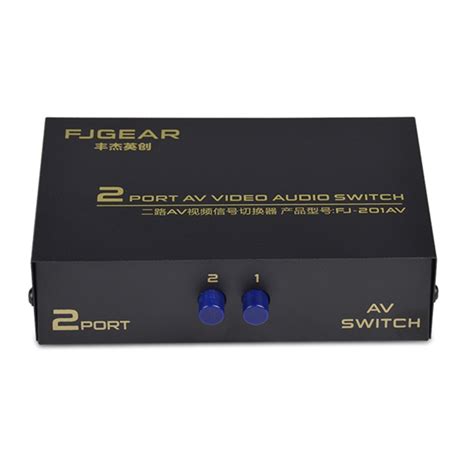 2 Port Av Rca Switch 2 In 1 Out Composiet Video L Grandado