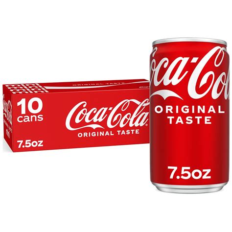Coca Cola Soda Soft Drink Fridge Pack Mini Cans 10 Pack Mini Can