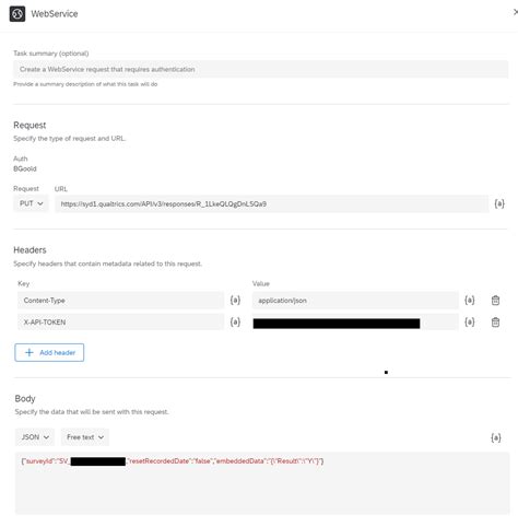Webservice Task JSON Freetext No Longer Working XM Community
