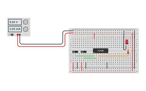 Circuit Design Implement And Gate Tinkercad