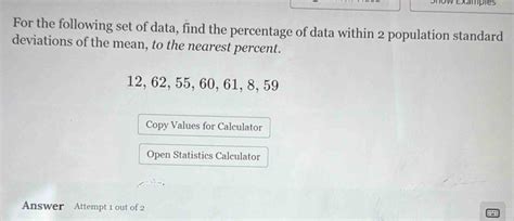 solved snow examples for the following set of data find the