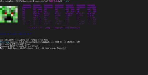 Github Obscenityib Creeper The Offensive Global Minecraft Server Scanner