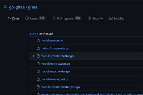 Feature Request Go To File · Issue 15639 · Go Giteagitea · Github
