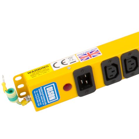 Way A IEC C Sockets Neon C Inlet PDU Yellow Olson Direct