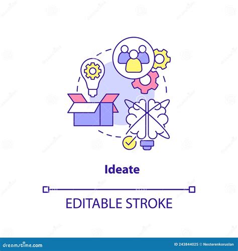 Ideate Concept Icon Stock Vector Illustration Of Solution 243844025