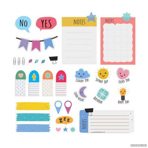 Cute Sticky Notes Design Printable