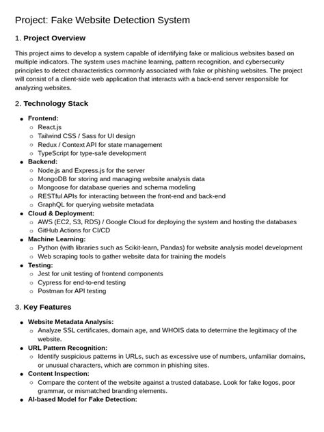 Project Fake Website Detection System Pdf Phishing Machine Learning
