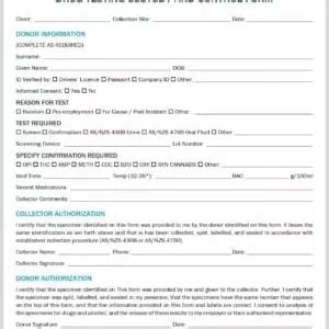 Laboratory Advice Form Book Of Drug Test Central