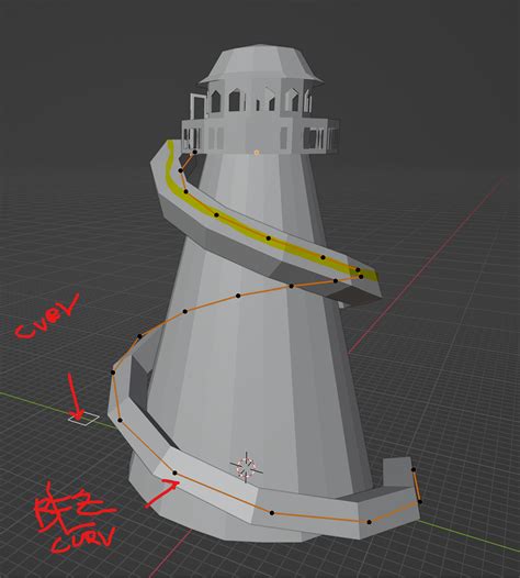 Sweeping On Spiral Curve Modeling A Slide Modeling Blender