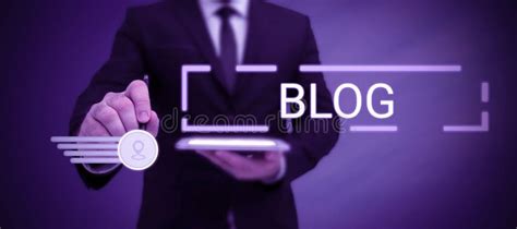 Writing Displaying Text Blog Concept Meaning Platform Where Writer