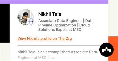 Nikhil Tale Associate Data Engineer Data Pipeline Optimization Cloud Solutions Expert At