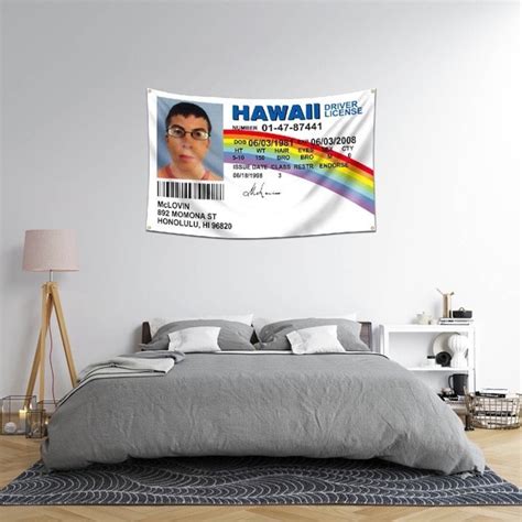 Mclovin Id Driver License Tapestry Mclovin Id Wall Decor Mclovin Id T Room Poster Dorm