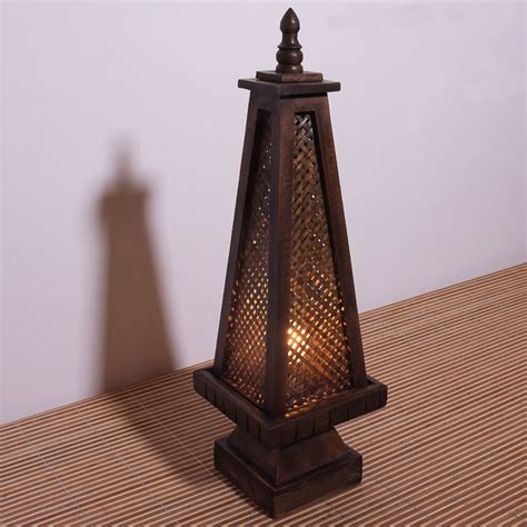 日式原木国风台灯竹编实木仿古台灯卧室家用床头复古灯创意氛围灯虎窝淘