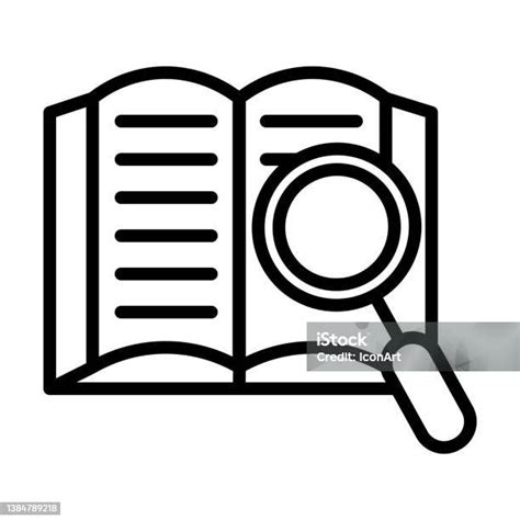 교육 컬렉션에서 책과 돋보기 아이콘 흰색 배경에 격리 된 얇은 선형 책과 돋보기 책 돋보기 윤곽 아이콘 라인 벡터 책 및 돋보기 기호 웹 및 용 기호 0명에 대한 스톡 벡터