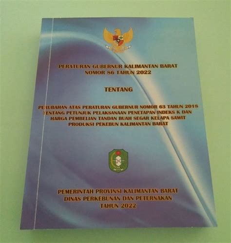 Pergub Kalimantan Barat Nomor 86 Tahun 2022